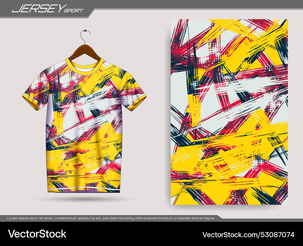 Sports geometric racing jersey design Royalty Free Vector