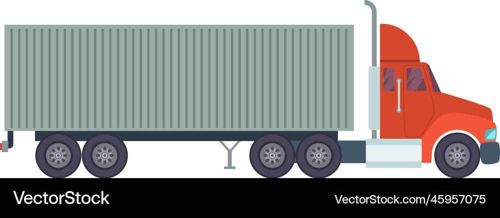Cartoon Lorry Side View Transport Icon Royalty Free Vector