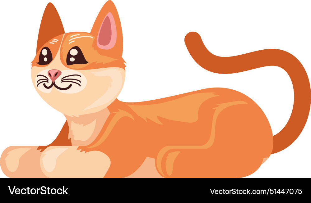 Cute cat animal Royalty Free Vector Image - VectorStock