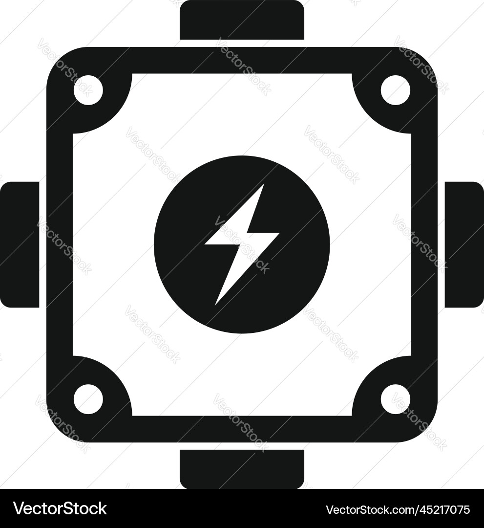Electronic junction box icon simple safety Vector Image