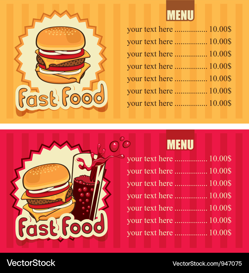Fast-food Royalty Free Vector Image - VectorStock