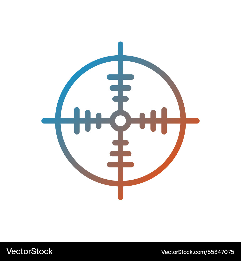 Gradient crosshair minimalist target icon design Vector Image