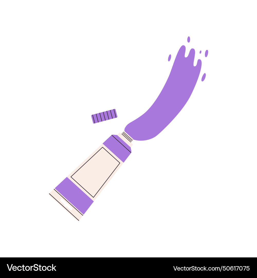 Paint tube Royalty Free Vector Image - VectorStock