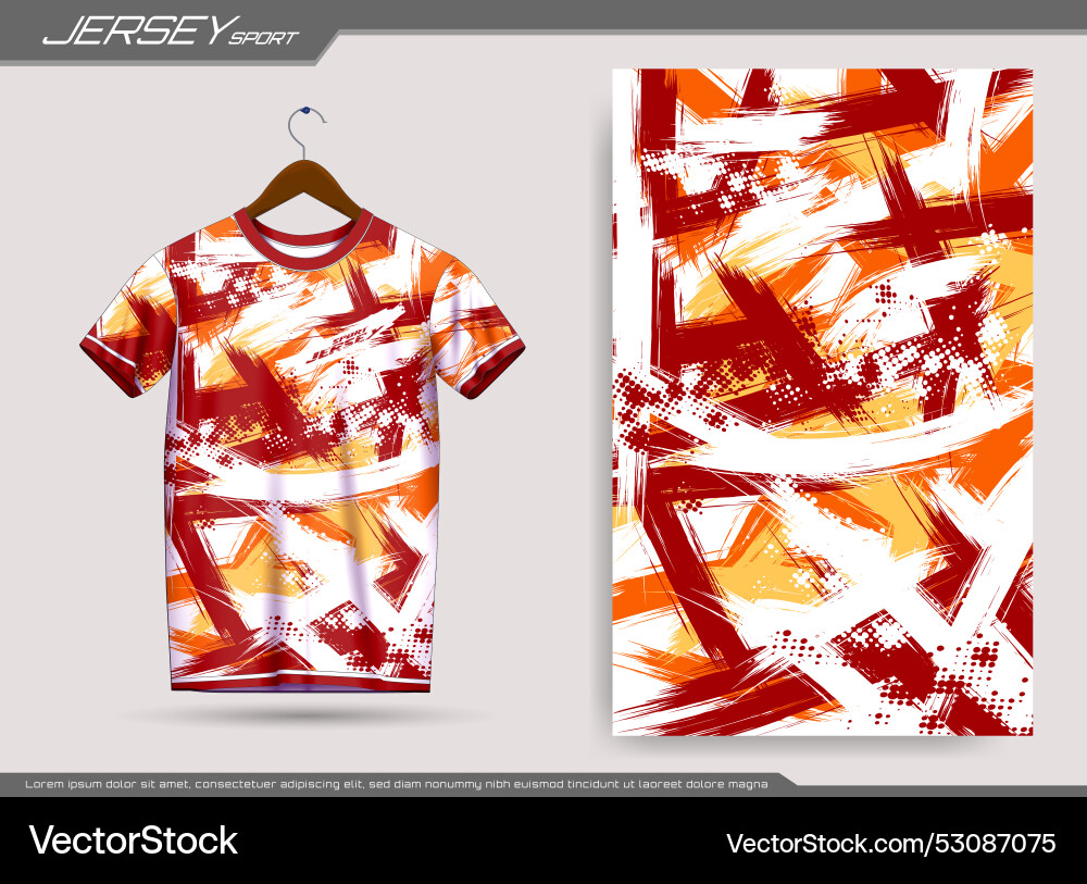 Sports geometric racing jersey design Royalty Free Vector