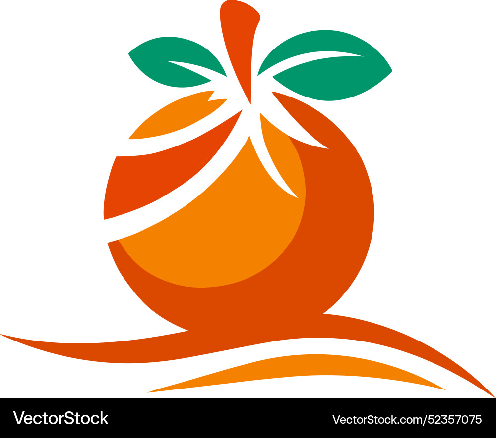 Vibrant citrus sleek orange design Royalty Free Vector Image