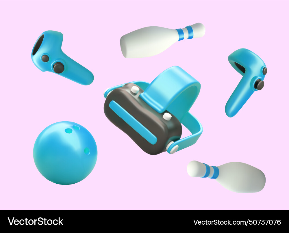 Concept of virtual reality metaverse games Vector Image