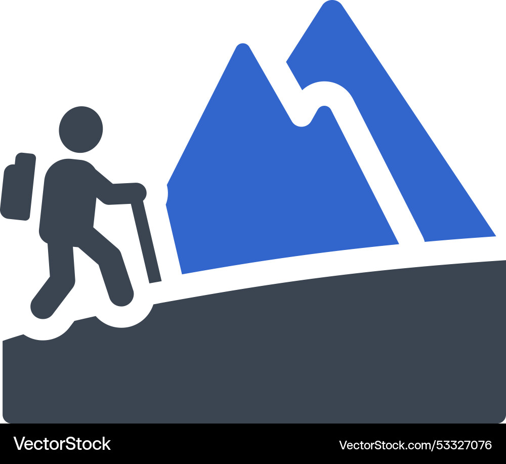 Hiking icon Royalty Free Vector Image - VectorStock