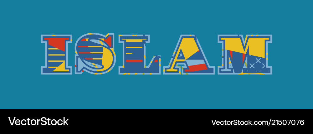 Islam concept word art Royalty Free Vector Image