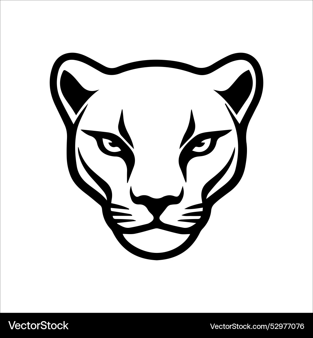 Puma icon or modern line symbol art Royalty Free Vector