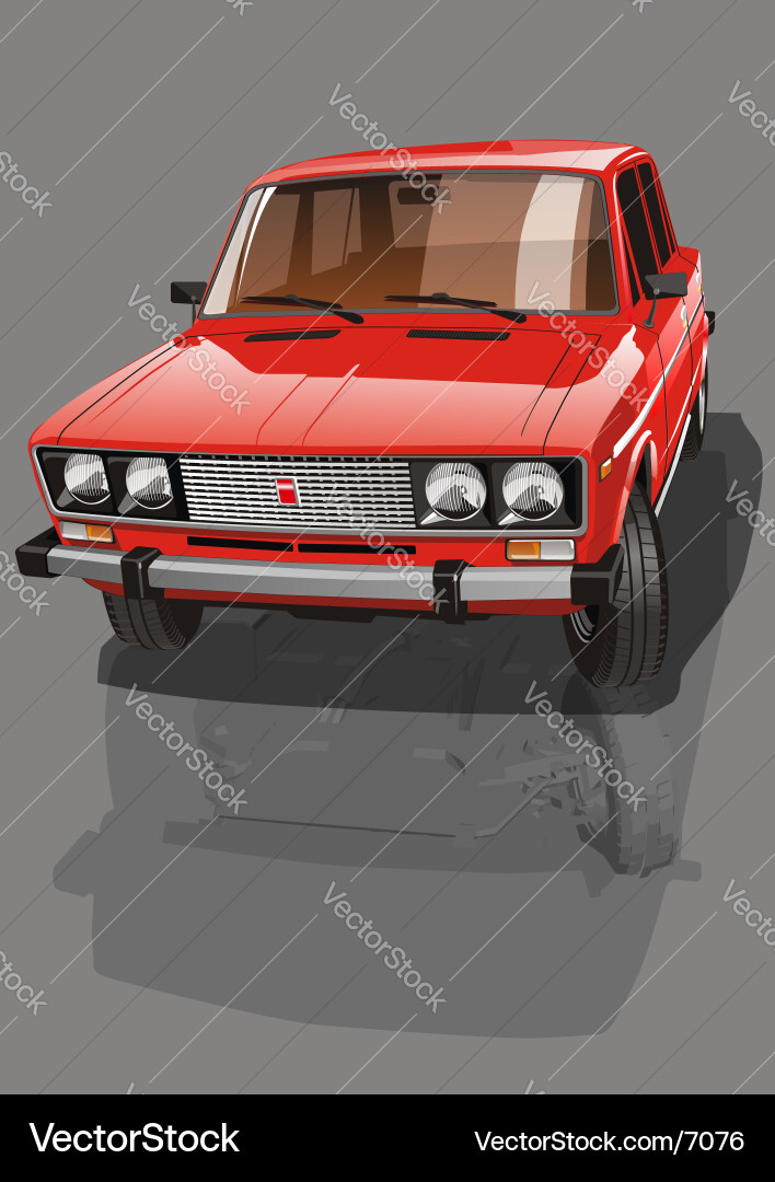 Red shiny car Royalty Free Vector Image - VectorStock