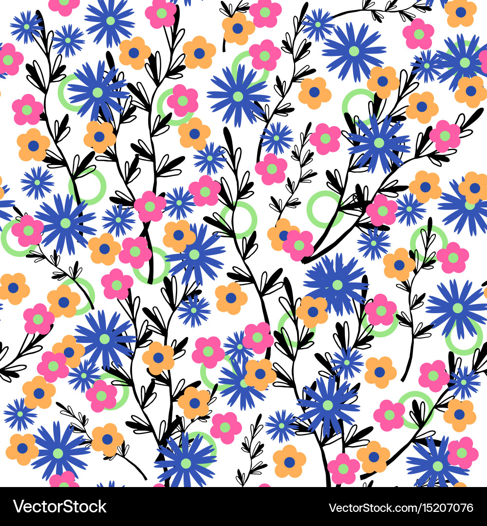 Simple flower pattern Royalty Free Vector Image