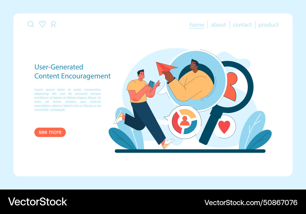 User-generated content encouragement Royalty Free Vector