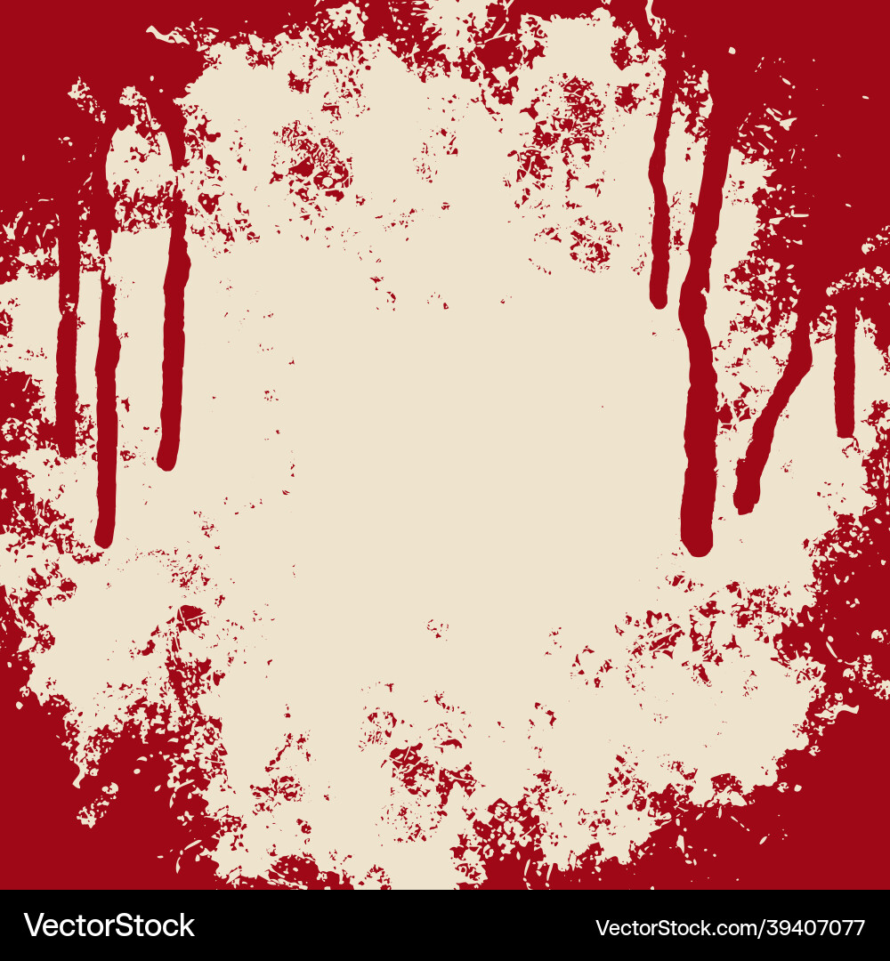 Banner with abstract red spots and drips Vector Image