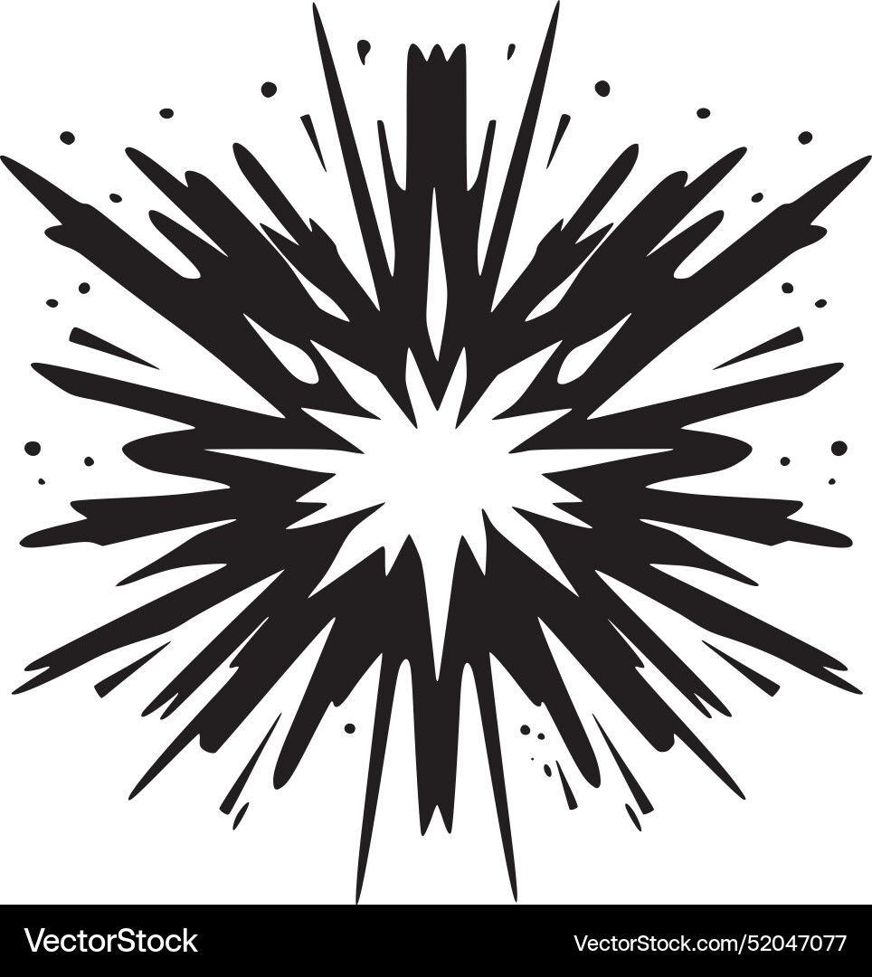 Explosion - minimalist and simple silhouette Vector Image