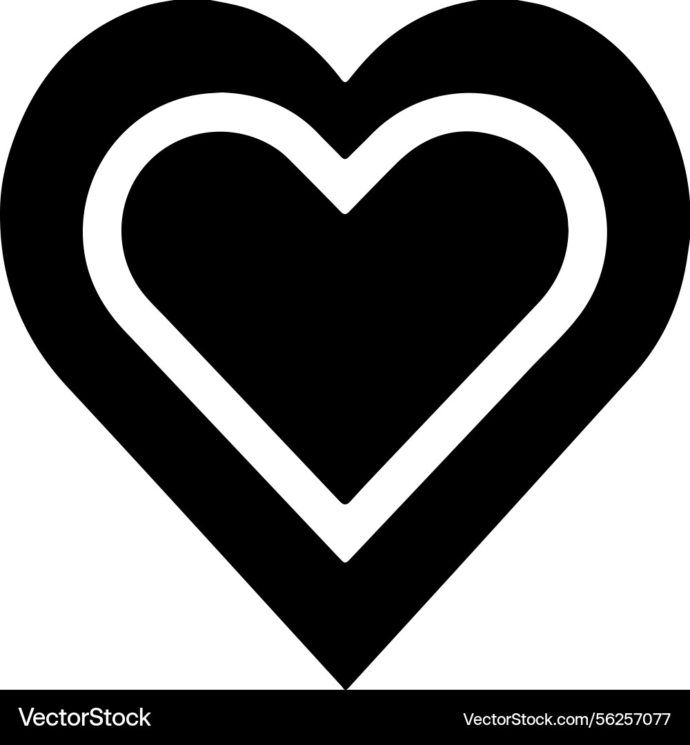 Heart single icon Royalty Free Vector Image - VectorStock