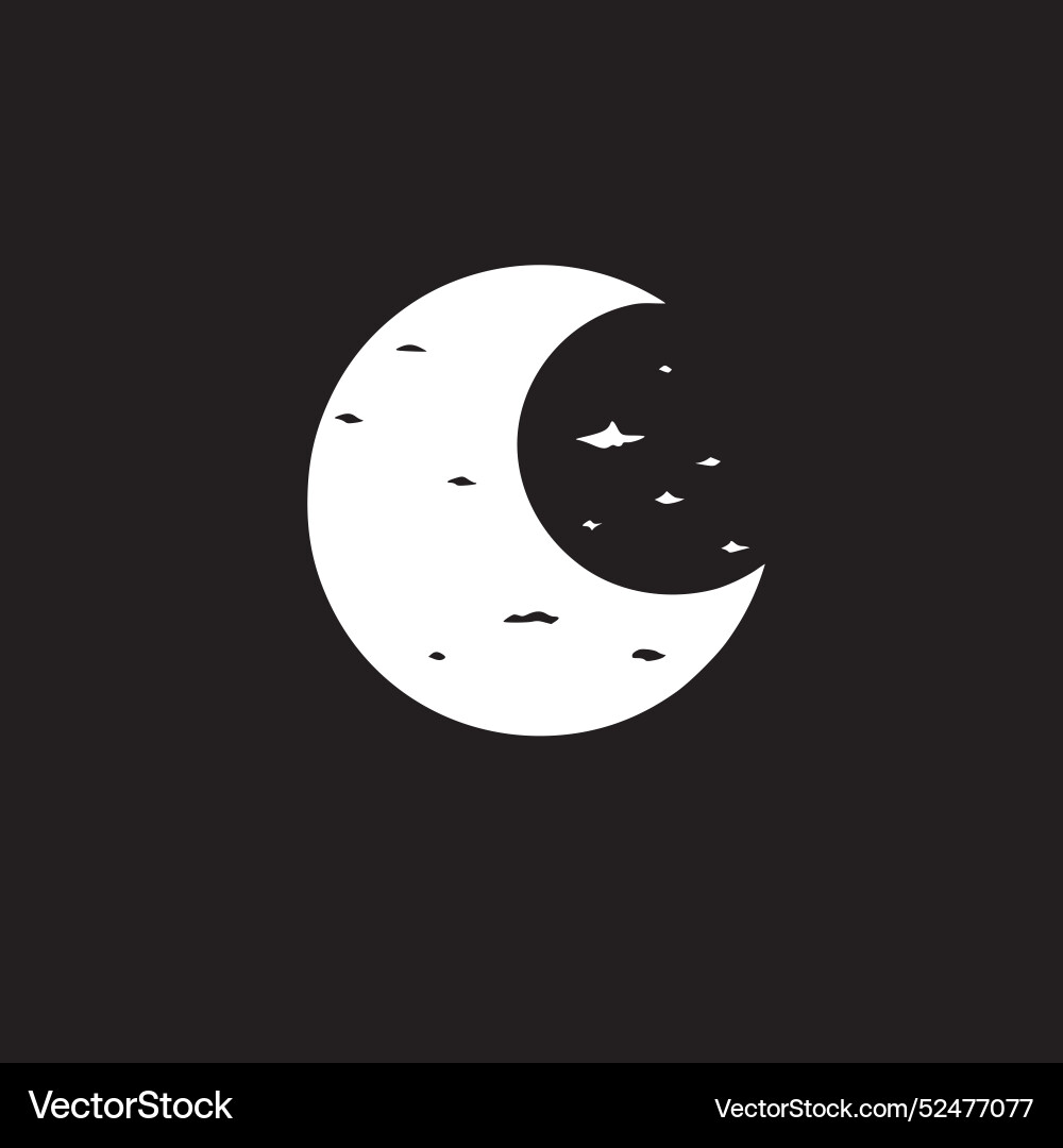 Moon - minimalist and simple silhouette Royalty Free Vector