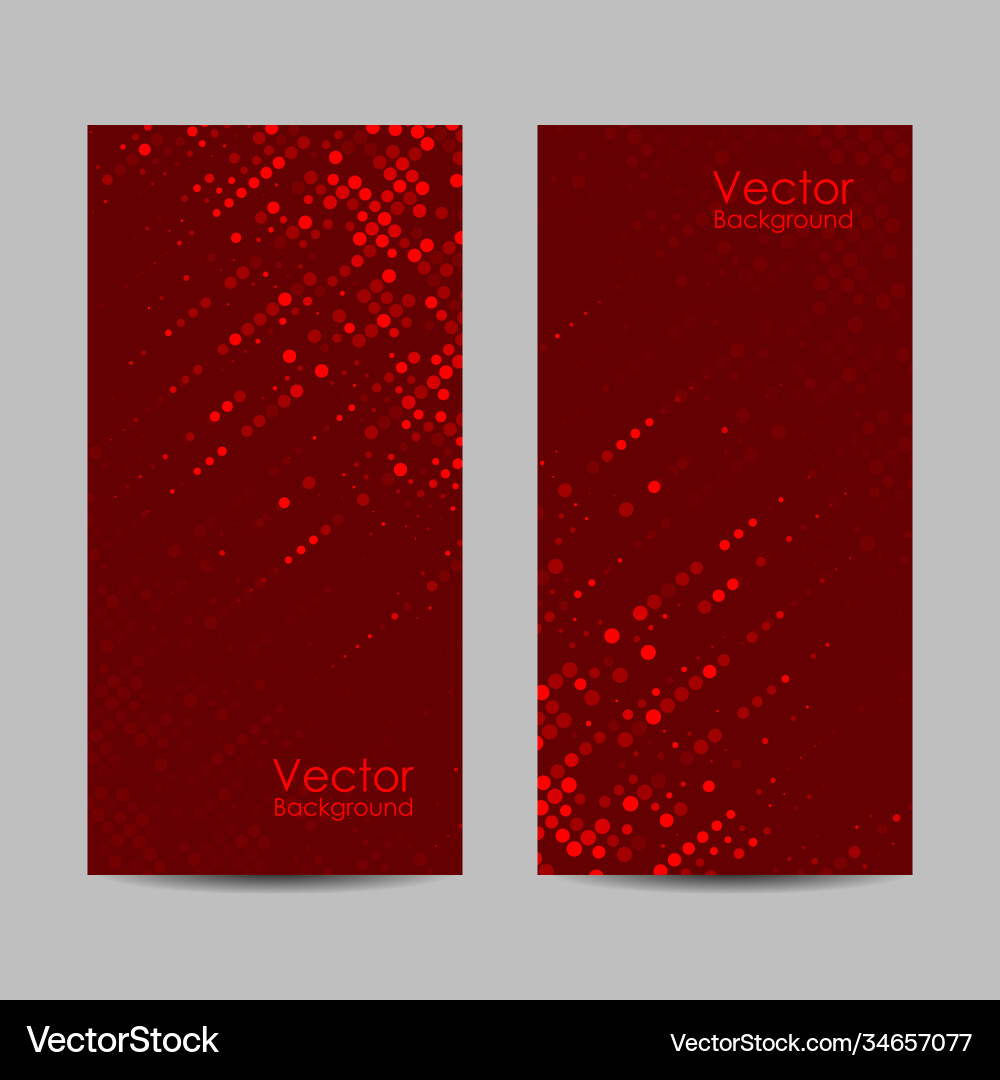 Set banners with dots Royalty Free Vector Image