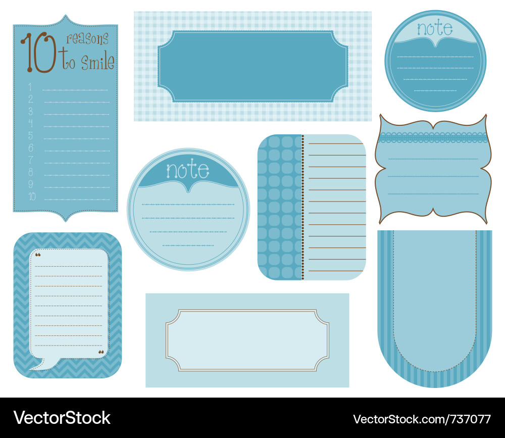 Set of design elements - vintage frames and tags Vector Image