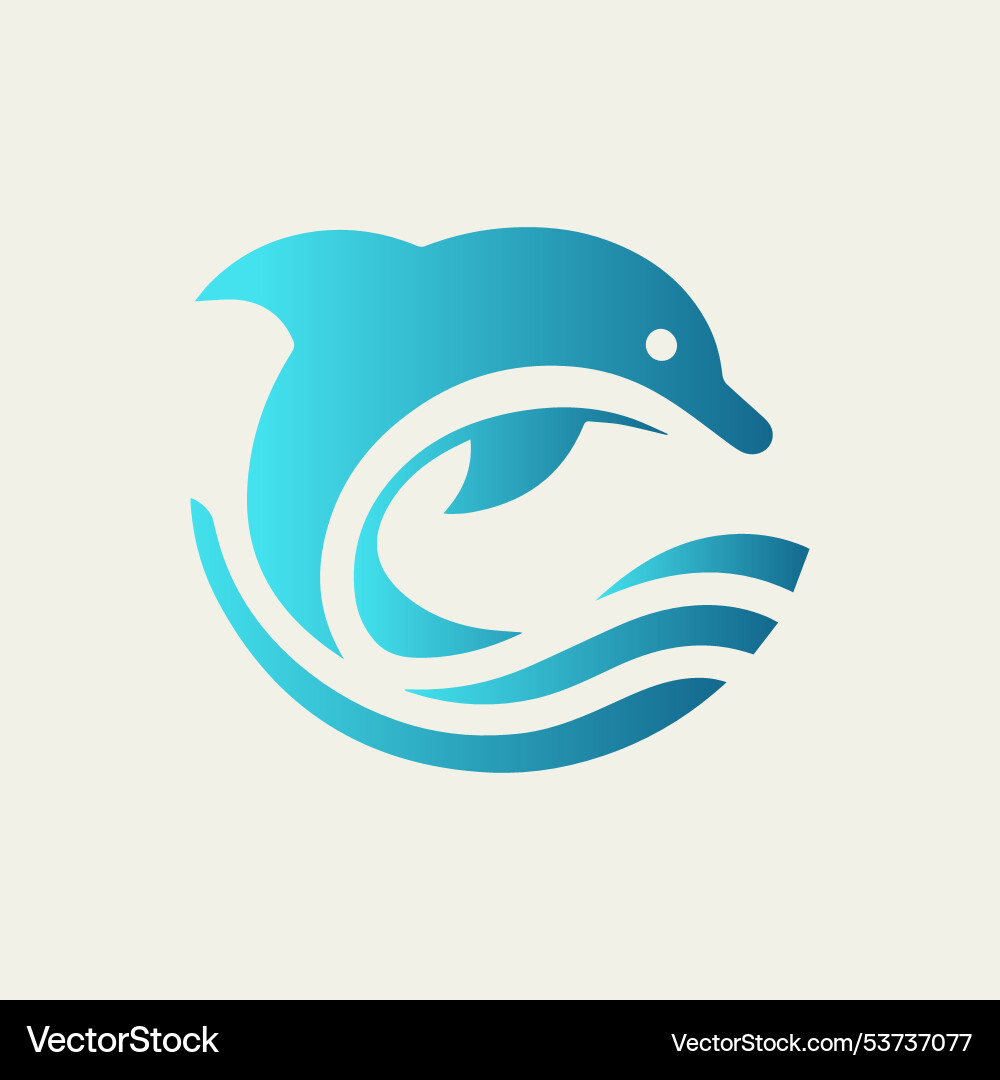 Simple dolphin logo Royalty Free Vector Image - VectorStock