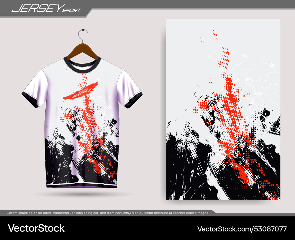 Sports geometric racing jersey design Royalty Free Vector