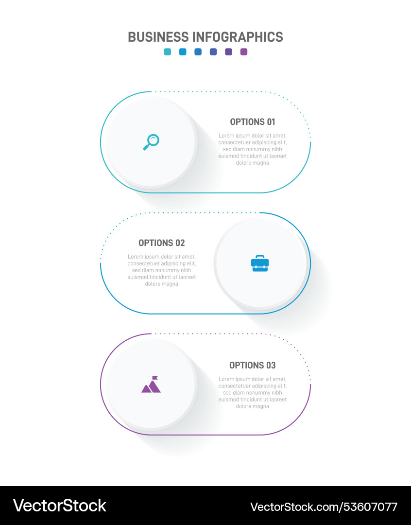Vertical progress bar featuring 3 arrow-shaped Vector Image