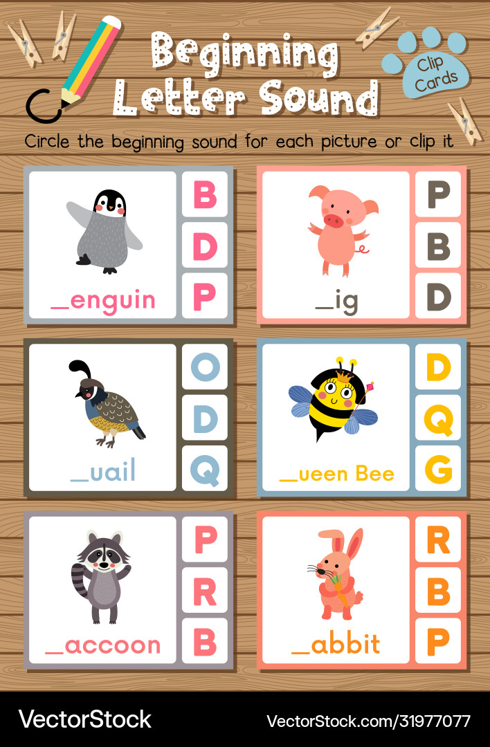 Worksheet matching vocabulary pqr Royalty Free Vector Image