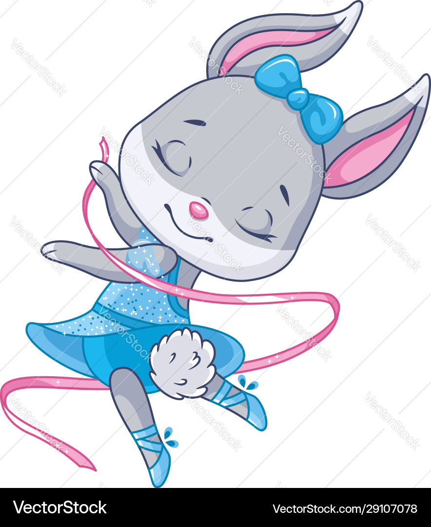 Adorable Bunny Ballerina Royalty Free Vector Image
