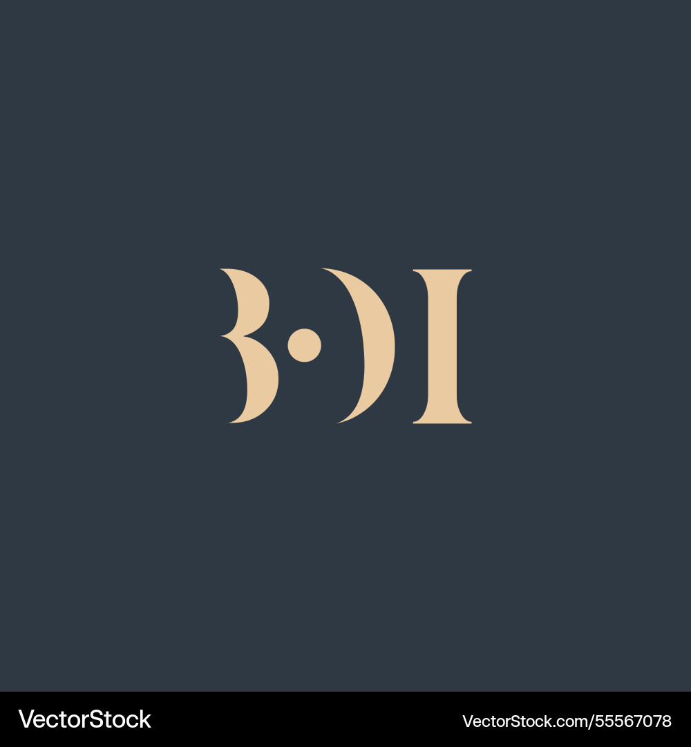 Boi abstract letter logo Royalty Free Vector Image