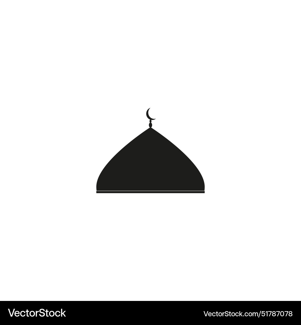 Collection of mosque dome designs in flat style Vector Image