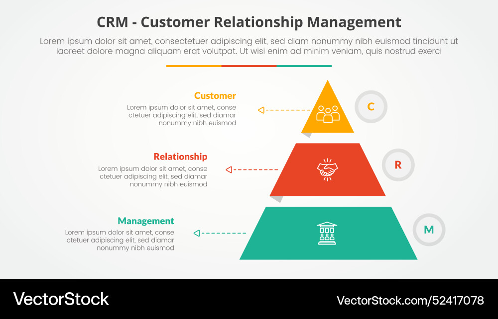 Crm customer relationship management infographic Vector Image
