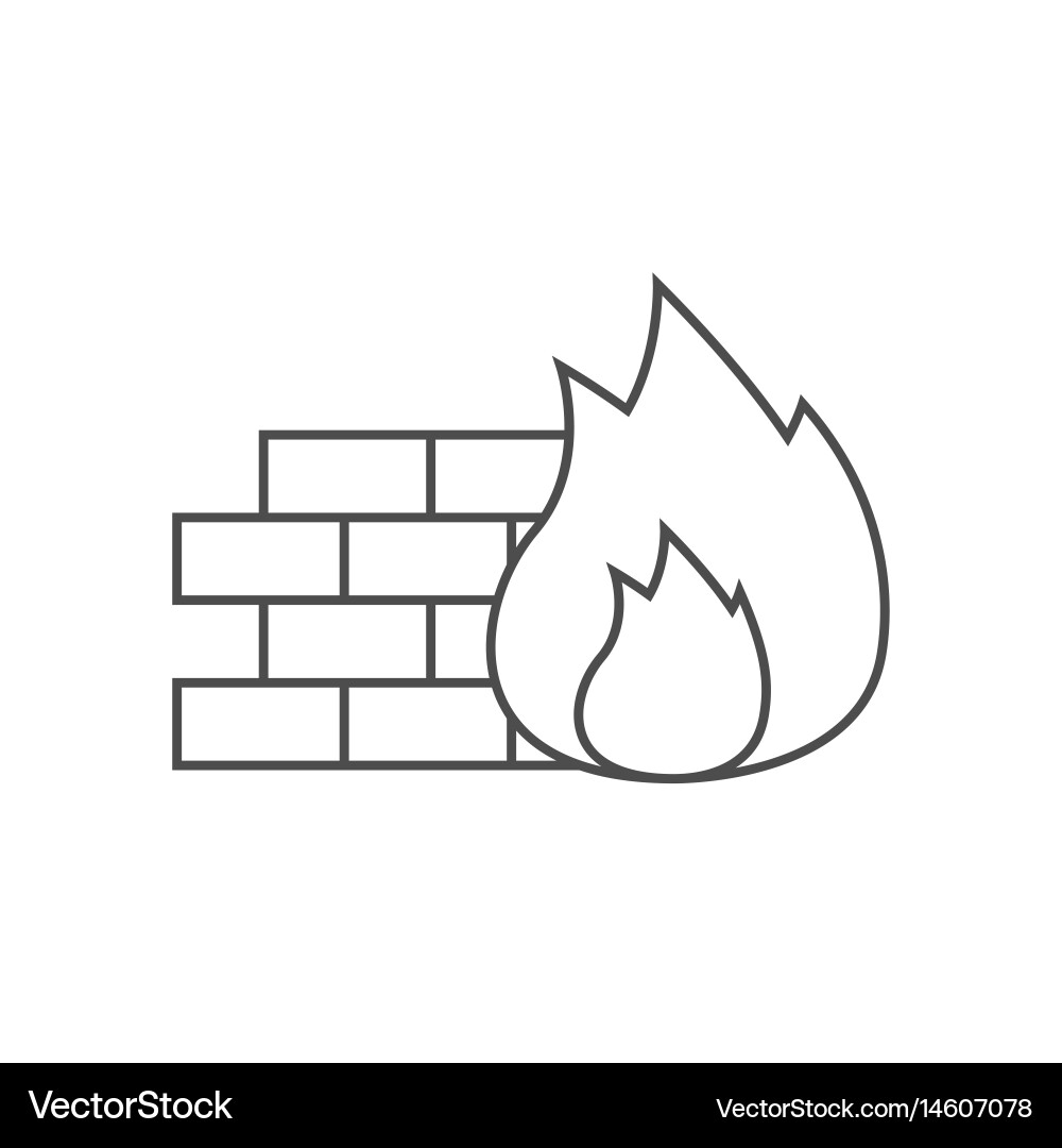 Firewall line icon Royalty Free Vector Image - VectorStock