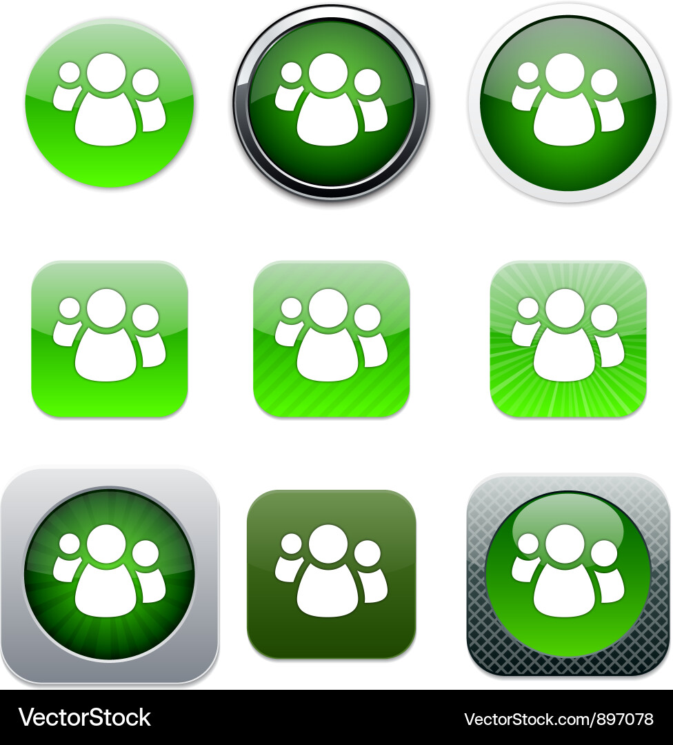 Green App Communication Icons Royalty Free Vector Image