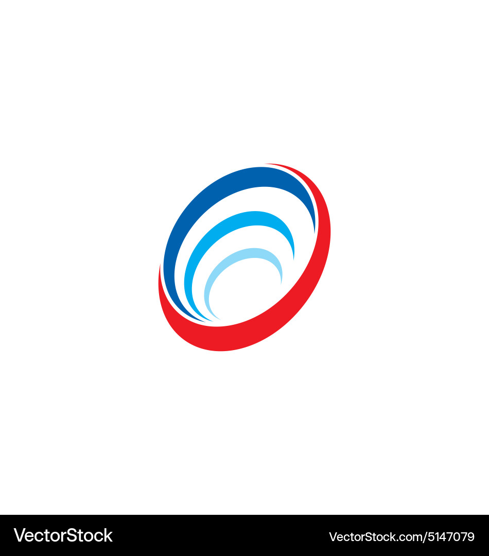 Circle round abstract technology sonar logo Vector Image