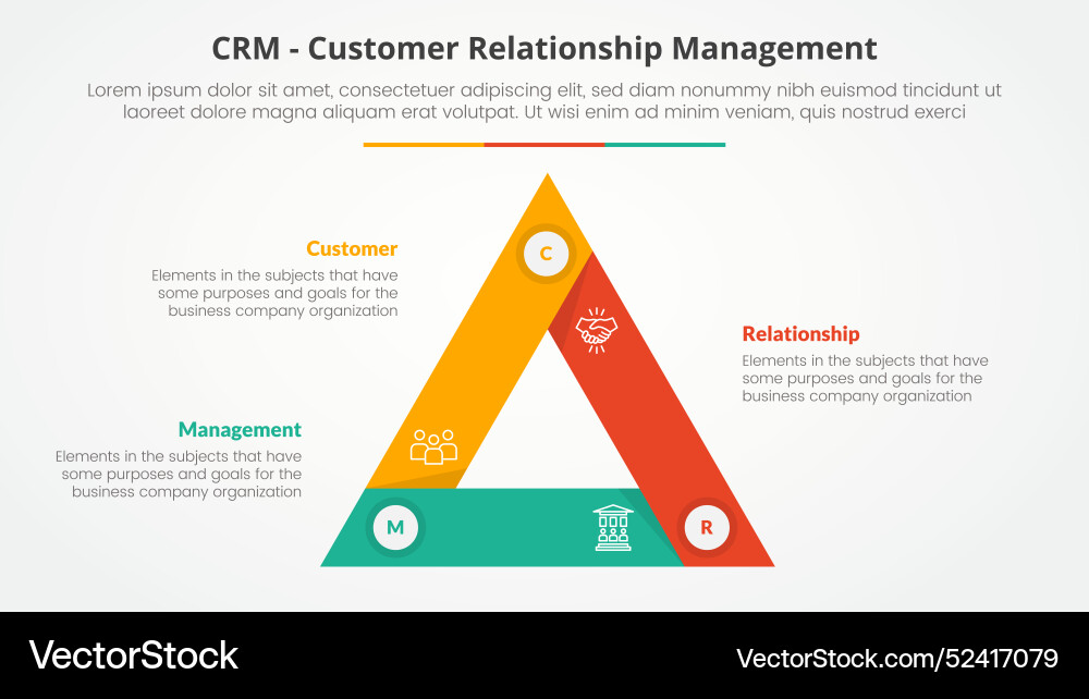 Crm customer relationship management infographic Vector Image