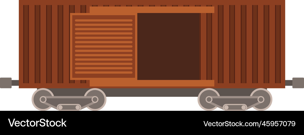 Freight car icon cargo train metal railway Vector Image