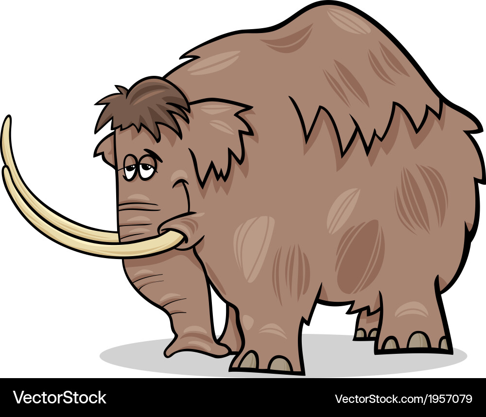 Mammoth cartoon Royalty Free Vector Image - VectorStock