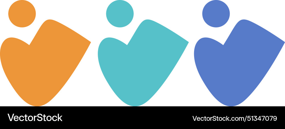 People teamwork coworking employers logo Vector Image