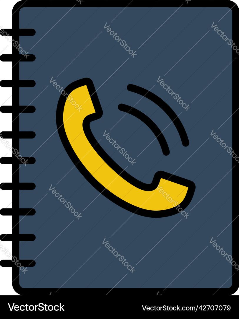 Phone book icon Royalty Free Vector Image - VectorStock