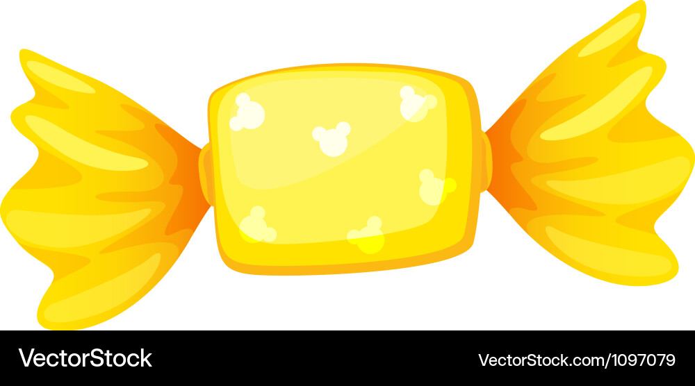 Yellow candy Royalty Free Vector Image - VectorStock