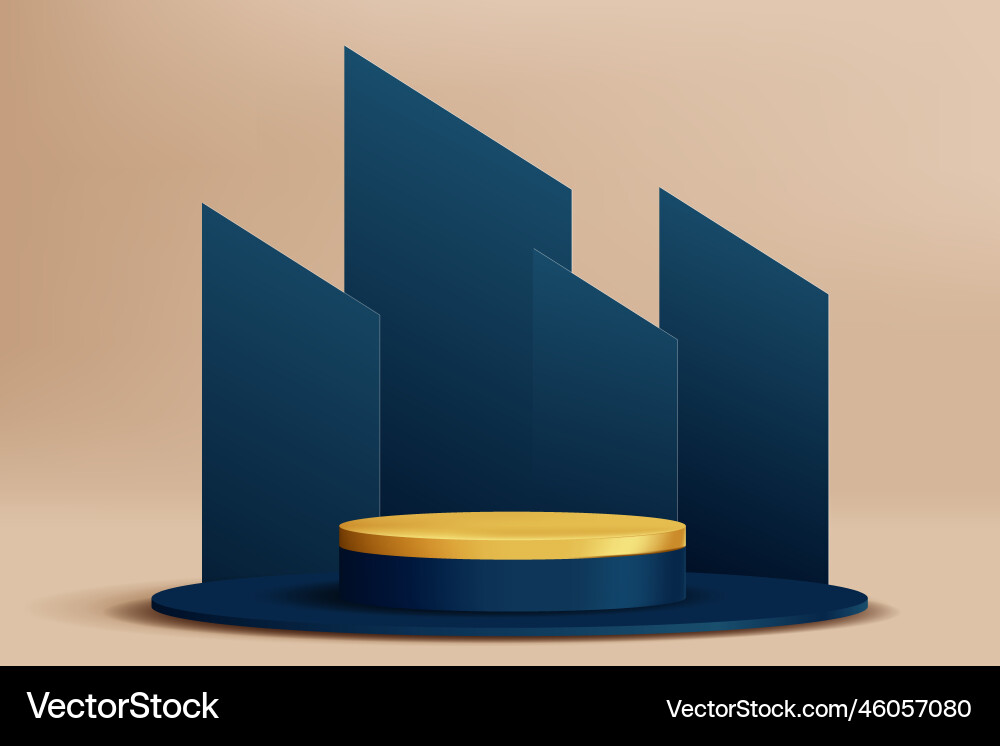 3d realistic render scene with product podium Vector Image