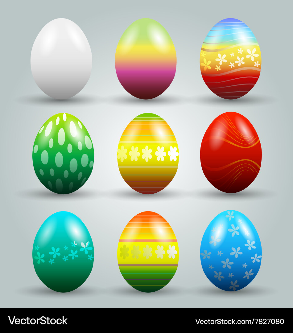 Easter Egg Collection Royalty Free Vector Image