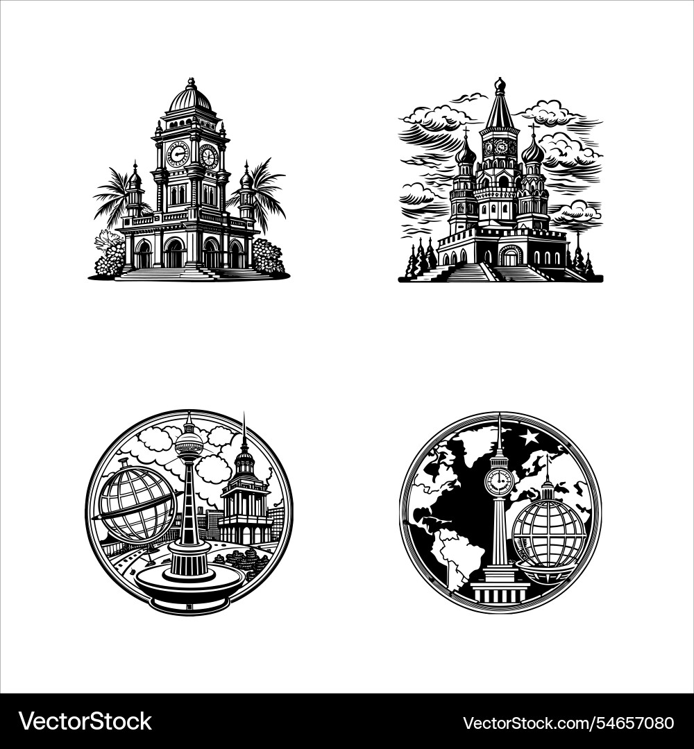 Famous clock Royalty Free Vector Image - VectorStock