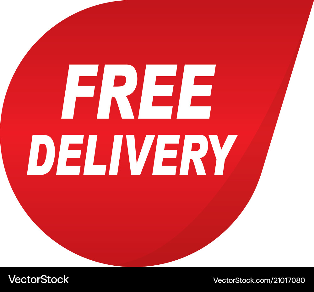 Free delivery label Royalty Free Vector Image - VectorStock