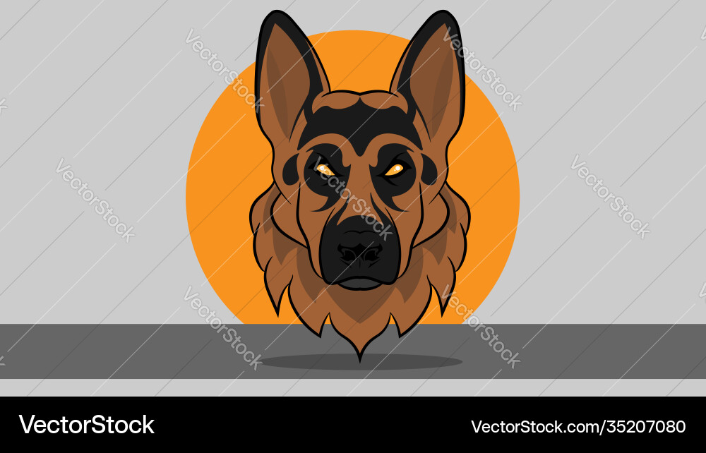 German shepherd gsd dog Royalty Free Vector Image