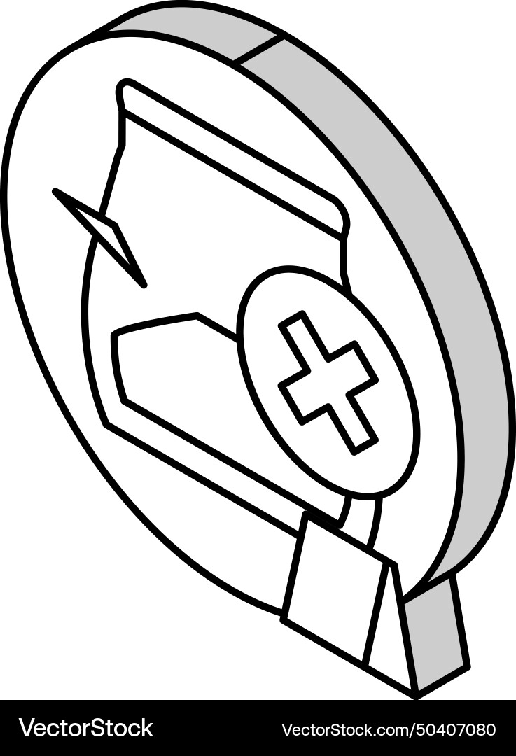 Inadmissible evidence crime isometric icon Vector Image