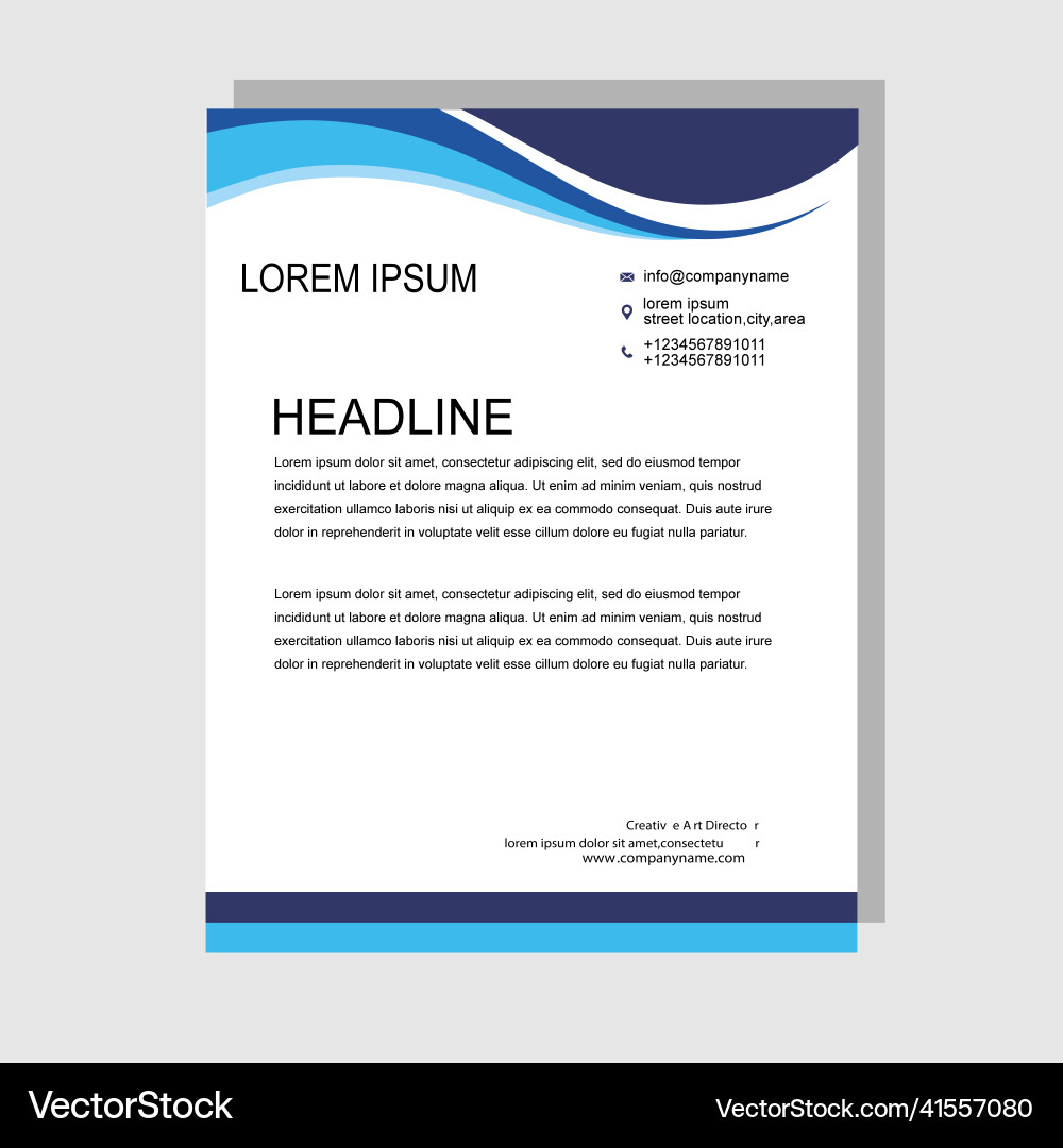 Modern Letterhead Template Royalty Free Vector Image