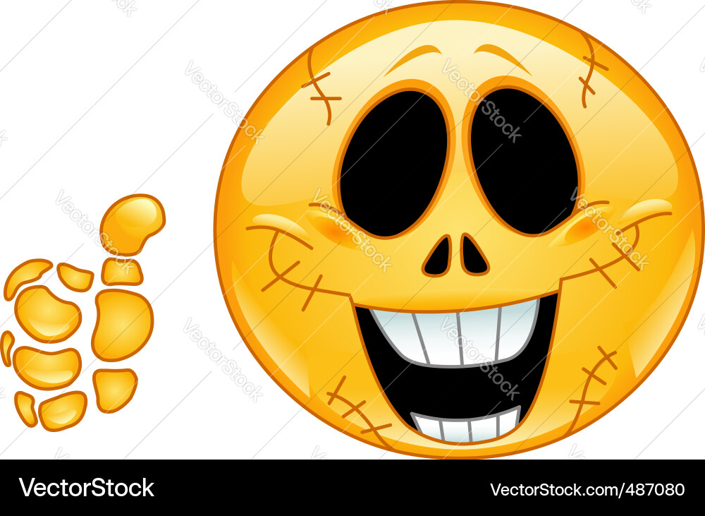 Skull emoticon Royalty Free Vector Image - VectorStock