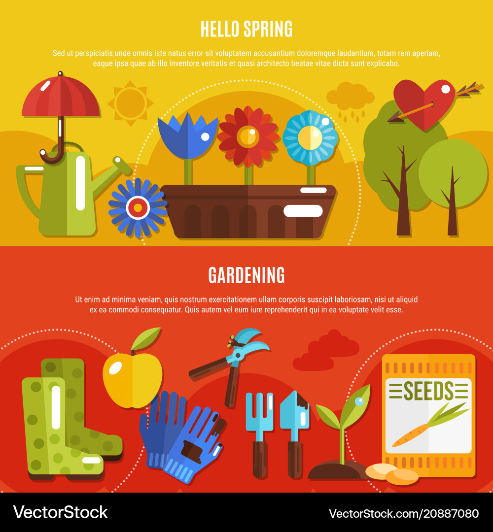 Spring banners set Royalty Free Vector Image - VectorStock