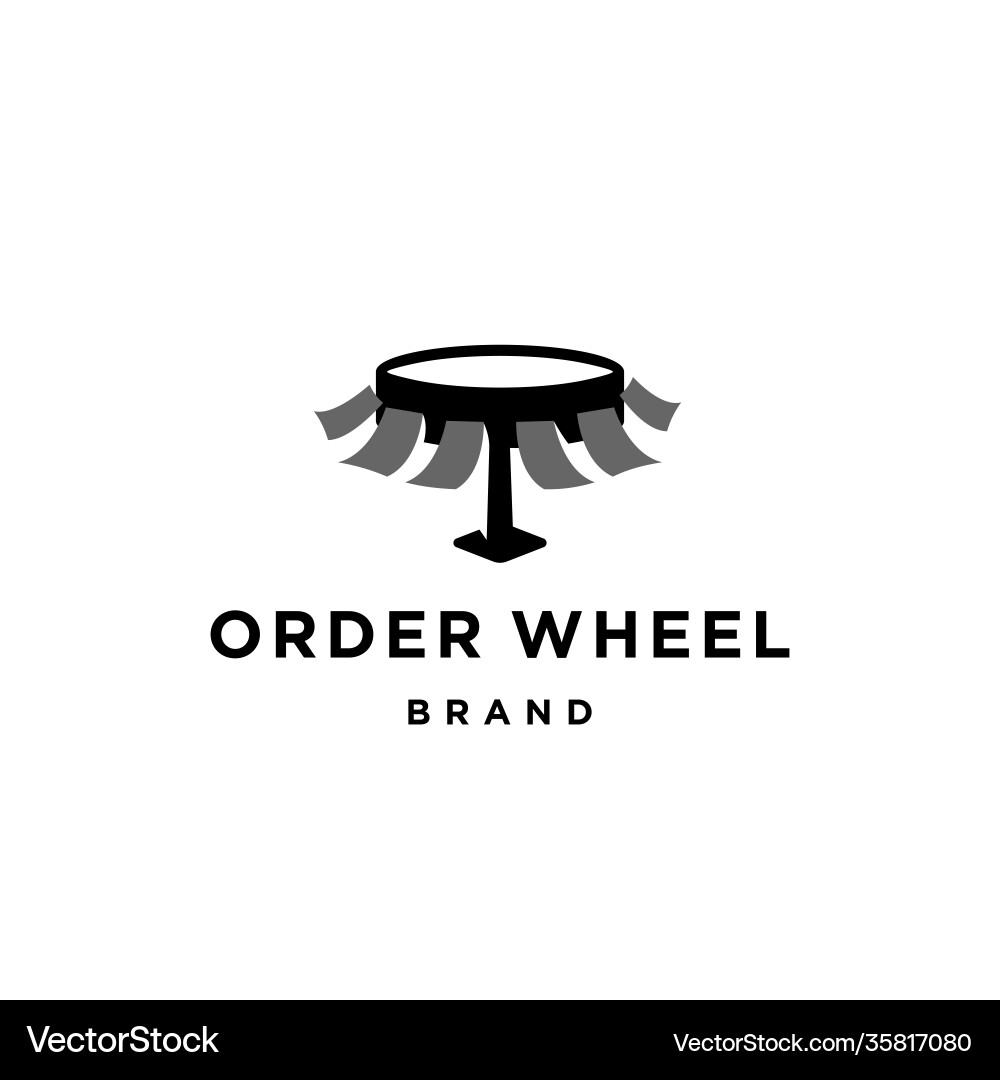 Vintage restaurant order wheel ticket carousel Vector Image