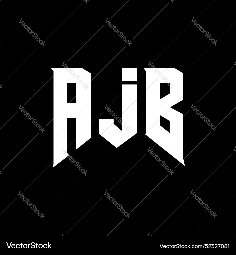 Ajb letter logo design for technology company Vector Image